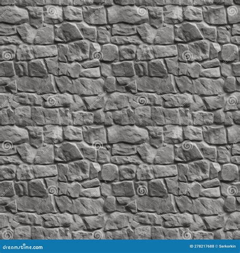 Stone Texture Of Wall Seamless Pattern Design Surface Rock Grey