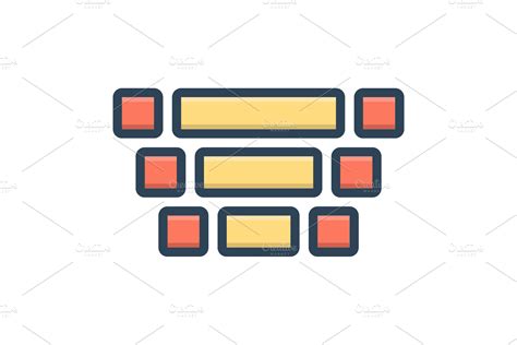 Nested Hierarchy Color Icon Illustrator Graphics ~ Creative Market