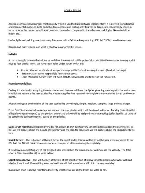 Agile Scrumdocx Pdf Scrum Software Development Agile Software