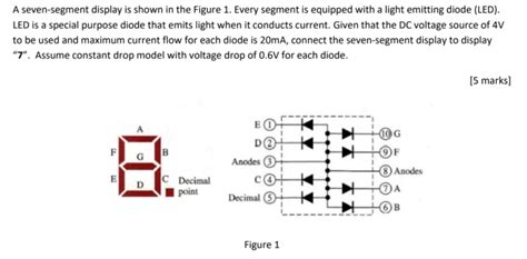 Solved A Seven Segment Display Is Shown In The Figure Chegg