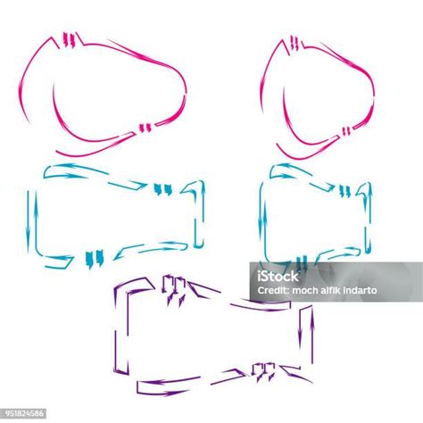 다채로운 개요 거품 연설 견적 상자 템플릿 디자인 그림 흰색 배경에 고립 0명에 대한 스톡 벡터 아트 및 기타 이미지 0명 기포 대화 풍선 문자 기호 Istock