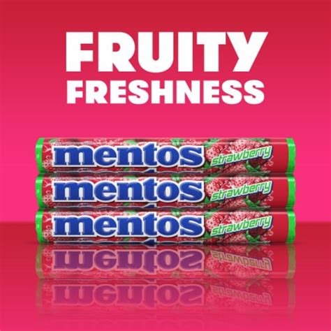 Mentos Chewy Strawberry Mint Candy Roll 14 Pc Frys Food Stores