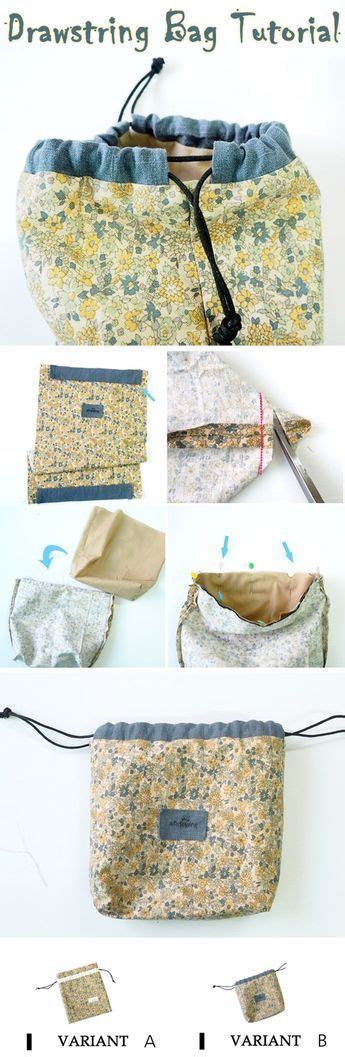 Drawstring Bag Sewing Tutorial With Zipper And Pockets Drawstring Bag Sewing Tutorial With Zipper And Pockets