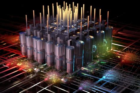 Premium Ai Image Quantum Core With Visible Qubits And Entanglement