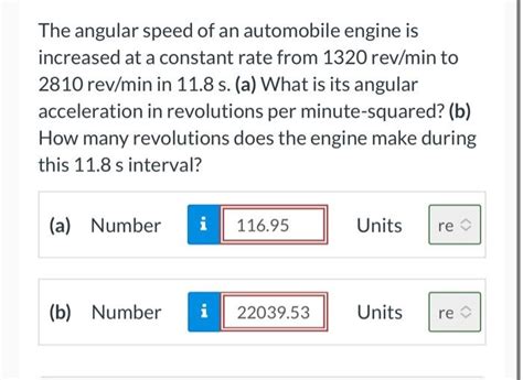 Solved The Angular Speed Of An Automobile Engine Is Chegg