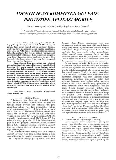 Identifikasi Komponen Gui Pada Prototipe Aplikasi Mobile