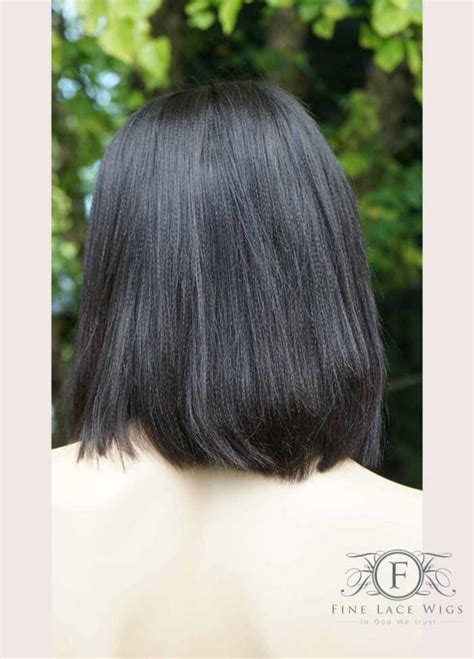 Natural Looking African American Human Hair Wigs Low Density Wig