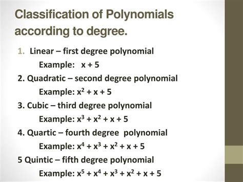 PPT Polynomials PowerPoint Presentation Free Download ID