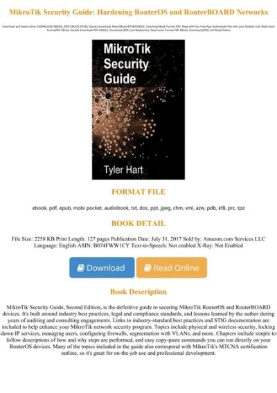 [ebook] Mikrotik Security Guide Hardening Routeros And Routerboard Networks Full Books