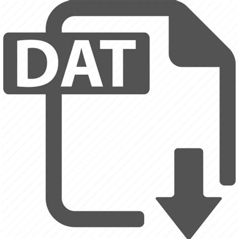 file document download extension format dat icon download on