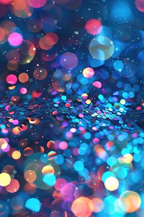 Colorful Abstract Background With Bokeh Lights And Vibrant Glowing