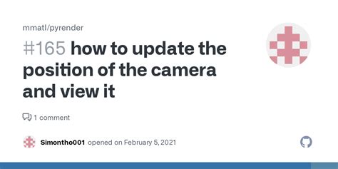 how to update the position of the camera and view it · issue 165