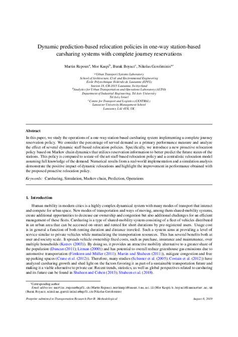 Pdf Proactive Relocation In Carsharing Systems
