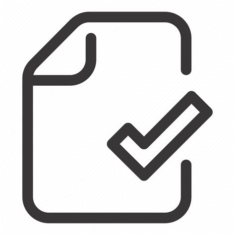 File Document Tick Check Mark Icon Download On Iconfinder