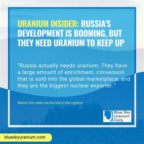 Uranium Insider Russias Development Is Booming But They Need Uranium To Keep Up Russia