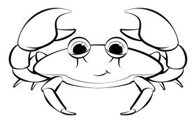Crab Cartoon Black And White Clipart Free Download