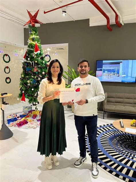Im Delighted To Share That I Got The Award For Rookie Of The Year At Steelcase Harsh Khandelwal