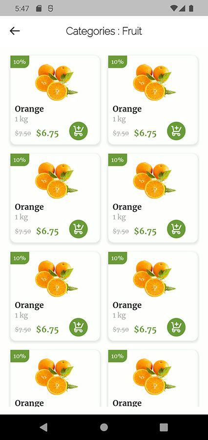 BuyMe Grocery Food Flutter App UI Template By Dokkanagency CodeCanyon