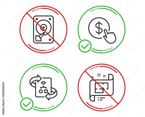 do or stop technical algorithm buy currency and hdd icons simple set
