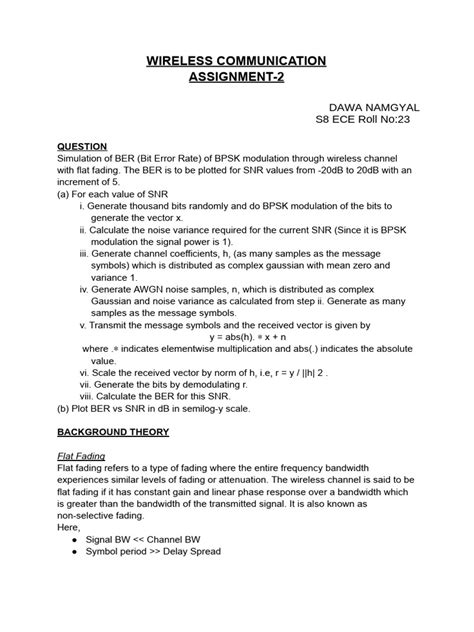 Wc Assignment 21 Pdf Modulation Signal To Noise Ratio