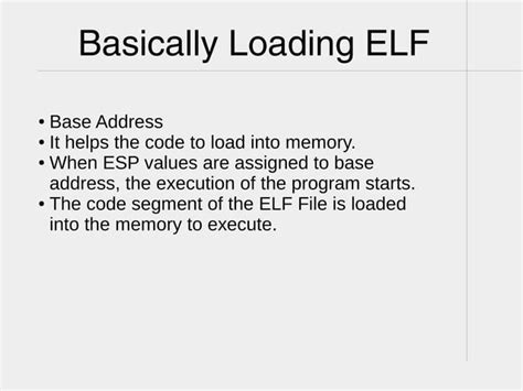 A Dive Into Elf Binaries Ppt