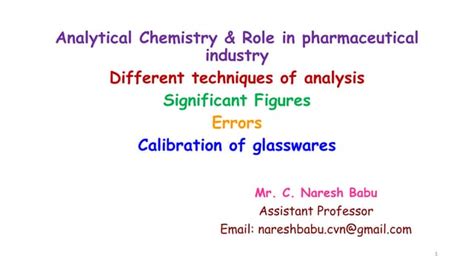 Analytical Chemistry Errors Significant Figures And Calibration Pptx