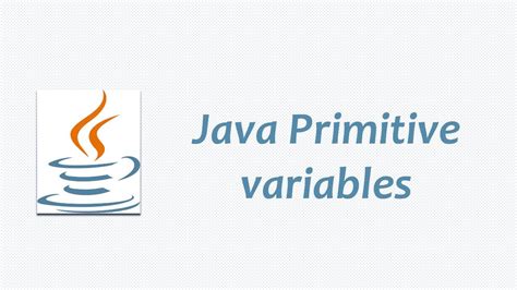 Java Primitive Variables Youtube