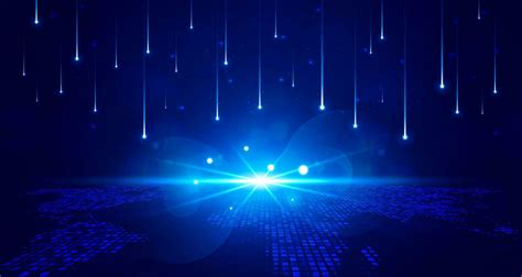 Digital Technology Speed Connect Blue Green Background Cyber Nano Information Abstract