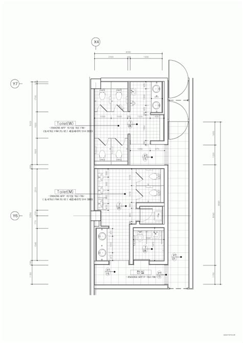 남여화장실 계획안 Cp To P009 화장실 Library Magnicad Cad Block Free Download