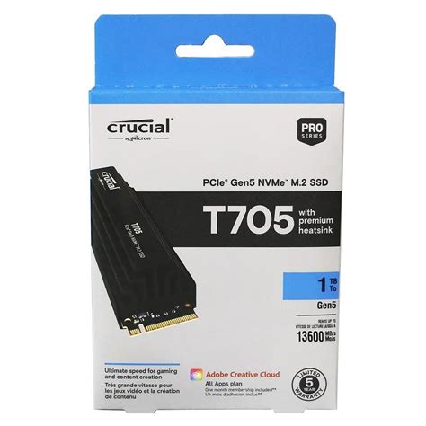 Crucial T Tb Pcie Gen Nvme M Ssd With Black Heatsink R Mb S Ct T Ssd