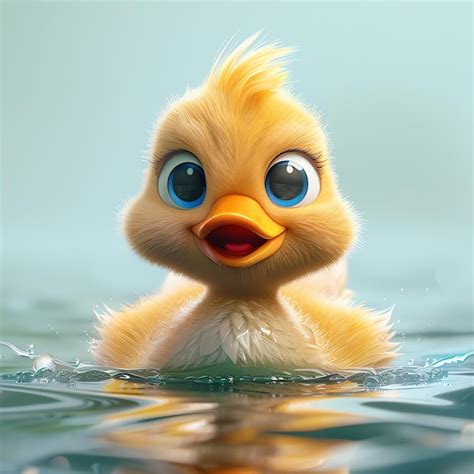 Cute Duck Ai Generated Premium Ai Generated Image