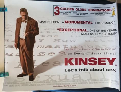 Kinsey Lets Talk About Sex Liam Neeson Original Quad Cinema Poster Eur 9 22 Picclick It