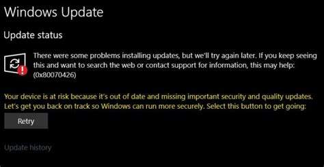 fix error 0x80070426 for microsoft store and windows update