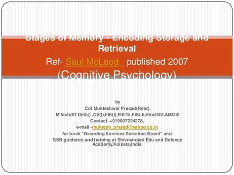 Encoding Storage And Retrieval