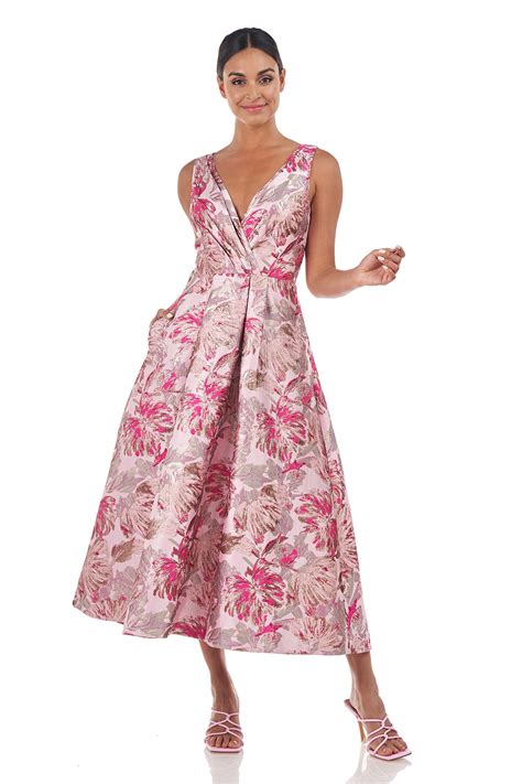 Poppy Tea Length Dress Kay Unger
