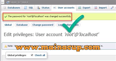 เปลี่ยน Password ฐานข้อมูล Mysql ด้วย Phpmyadminรับเขียนโปรแกรม Php Mysql Php Codeigniter