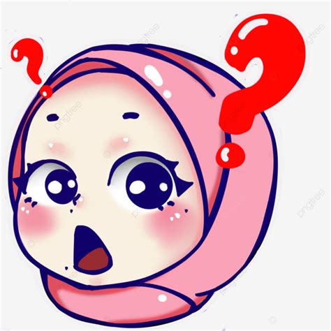 Chibi Hijab Cute Pink Pink Hijab Expression Expression Girl Png