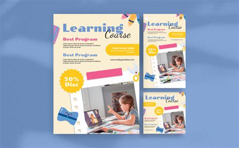 Learning Course Program Flyer Template Templatemonster