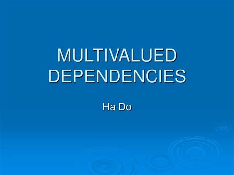 Ppt Multivalued Dependencies Powerpoint Presentation Free Download Id