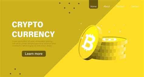 crypto currency landing page or banner 18977828 vector art at vecteezy