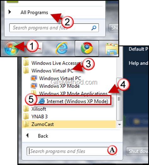How To Run Programs In Windows Using XP Mode