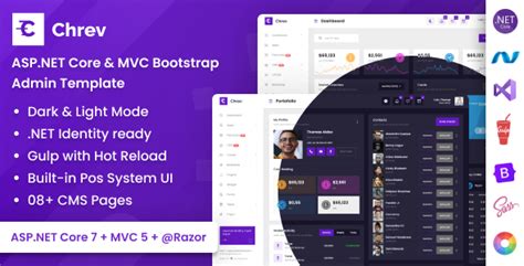 Chrev ASP NET Core MVC Bootstrap Admin Dashboard Template By DexignZone