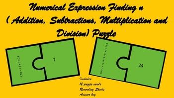 Numerical Expression Finding N By KH Math Teachers Pay Teachers