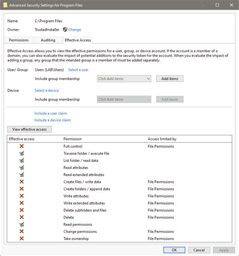 Read Ntfs Permissions View Read Write And Deny Access Information