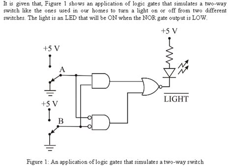 Solved Figure 3 58 Shows An Application Of Logic Gates That
