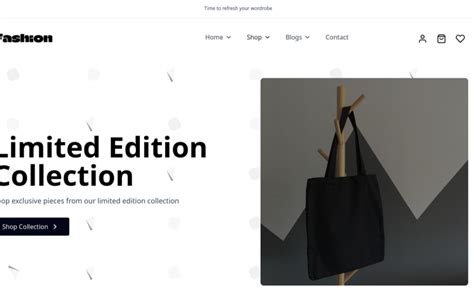 Fashion Clothes Shop Website Template Html5 Tailwind Css
