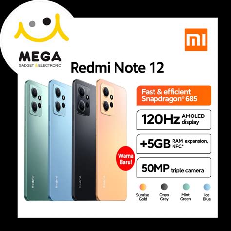 Jual Xiaomi Redmi Note 12 8GB 256GB Garansi Resmi Xiaomi Indonesia Shopee Indonesia