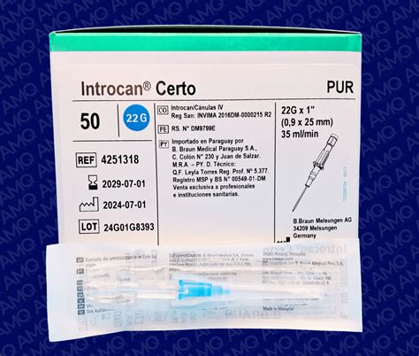 Introcan Certo 22g X 25mm C 50 Amq