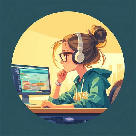 Caucasian Female Software Developer In Her 40s Debugging A Program