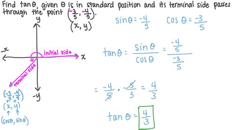 question video finding the value of a trigonometric function of an